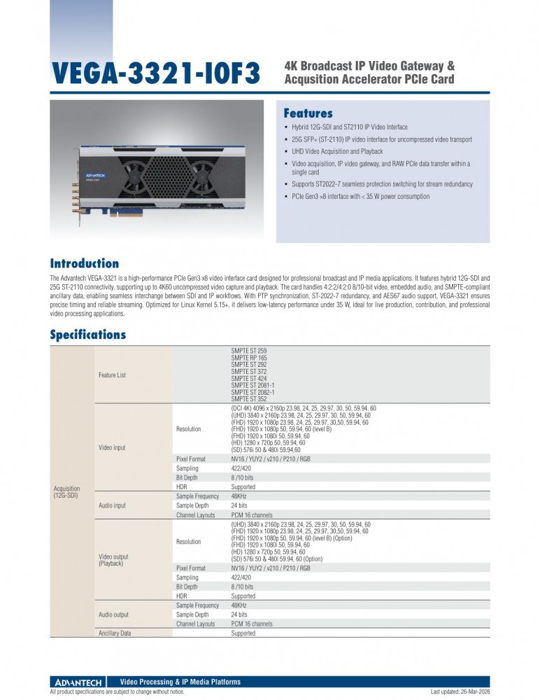 VEGA-3321 product document image 1