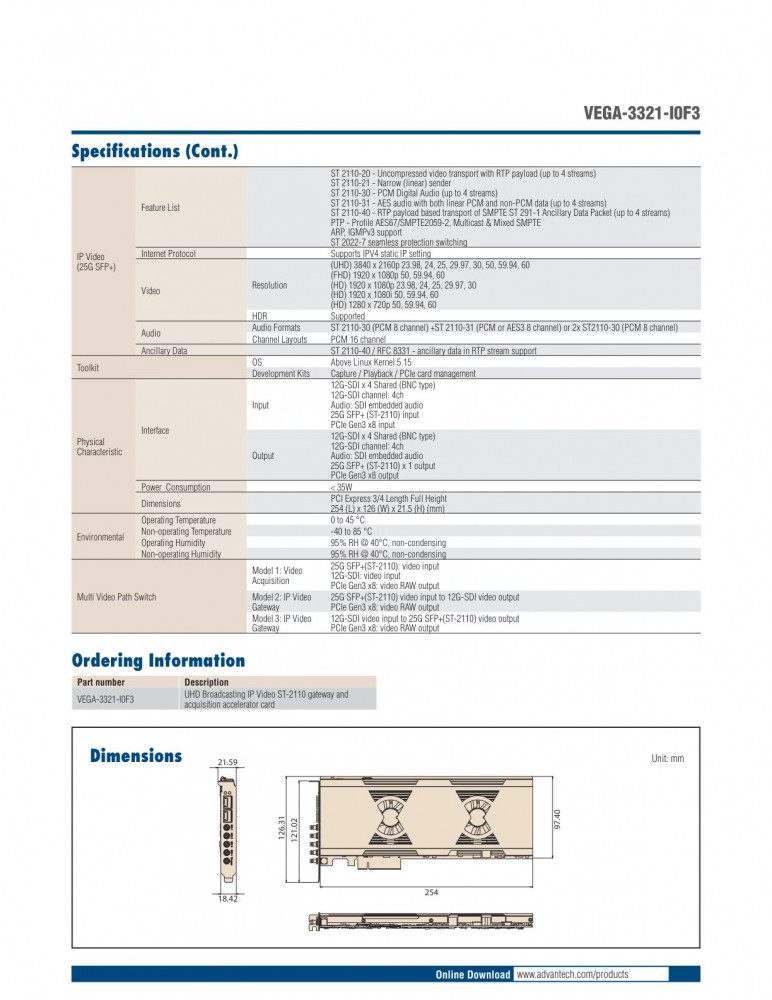 VEGA-3321 product document image 2