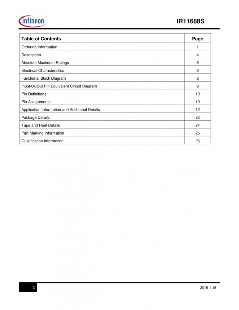 IR11688 datasheet page 3