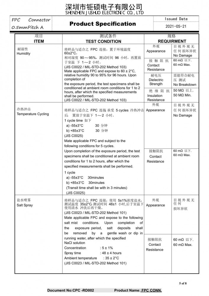 AFH34-S40FIA-1H specification page 8