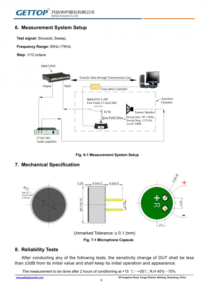 BOM9745CP4.5-V403D mechanical specification