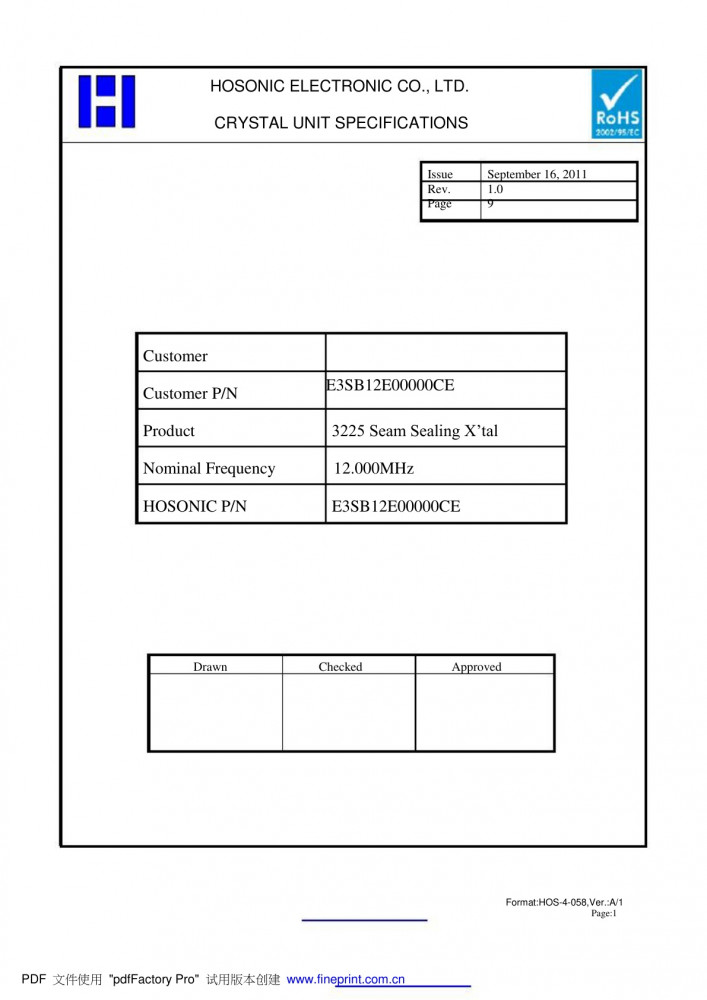 E3SB12E00000CE datasheet page 1