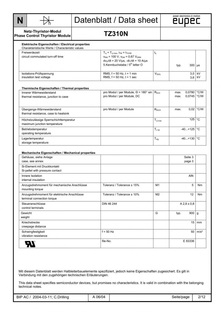 TZ310N26KOF data sheet page 2