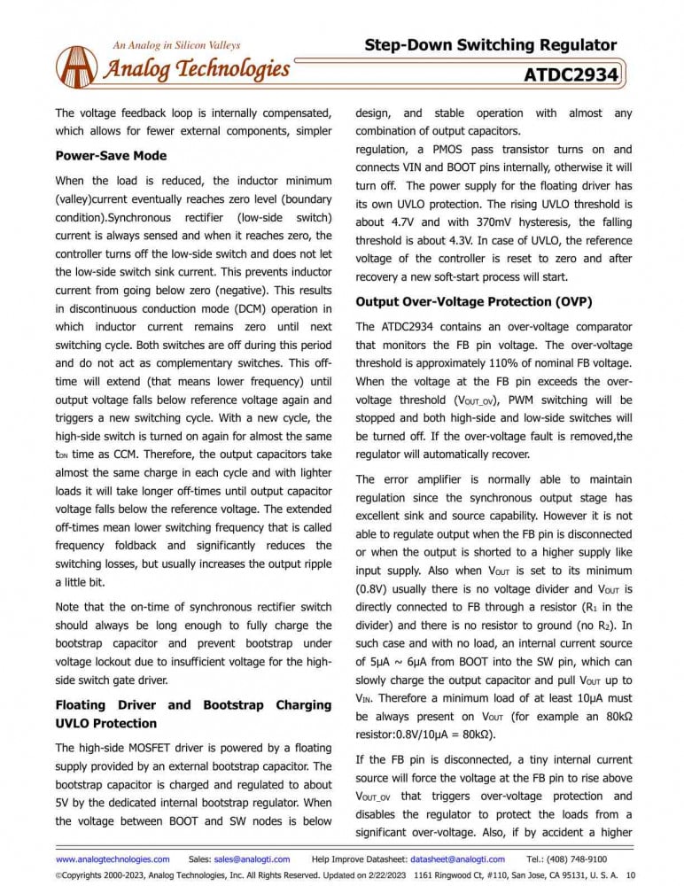 ATDC2934 datasheet page 10