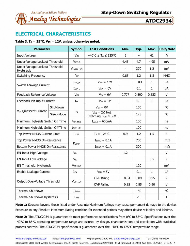 ATDC2934 datasheet page 4
