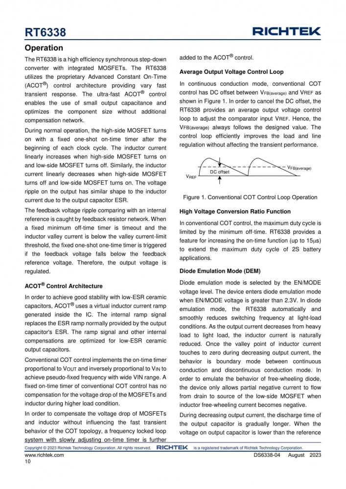 RT6338 datasheet page 10