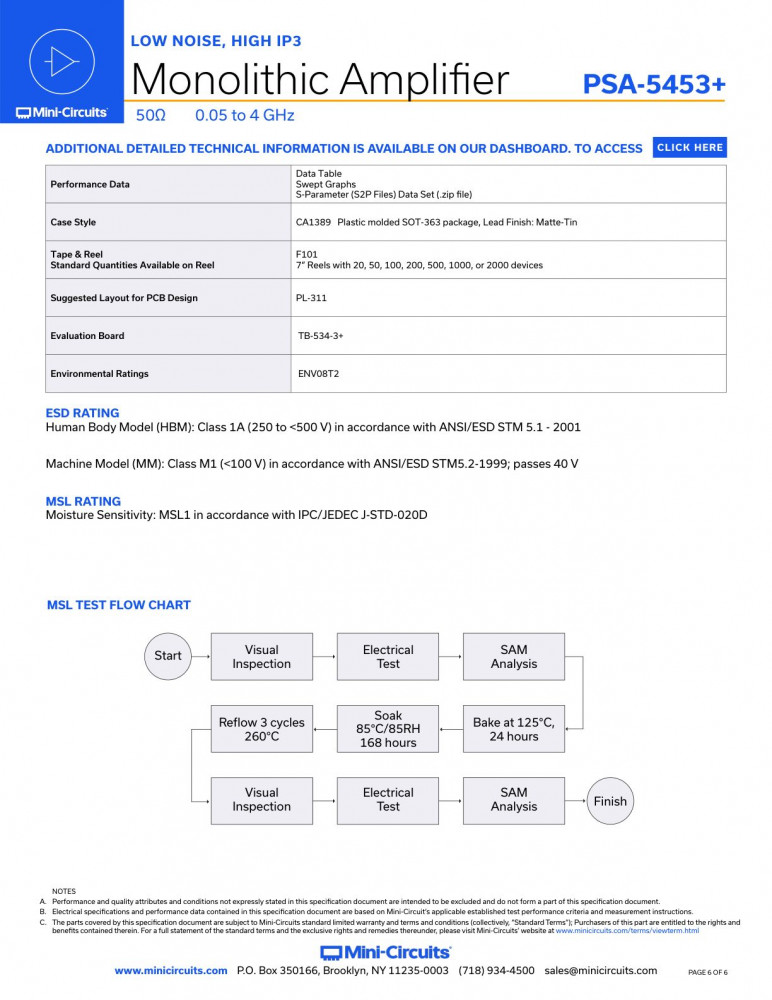 PSA-5453+ technical document page 6