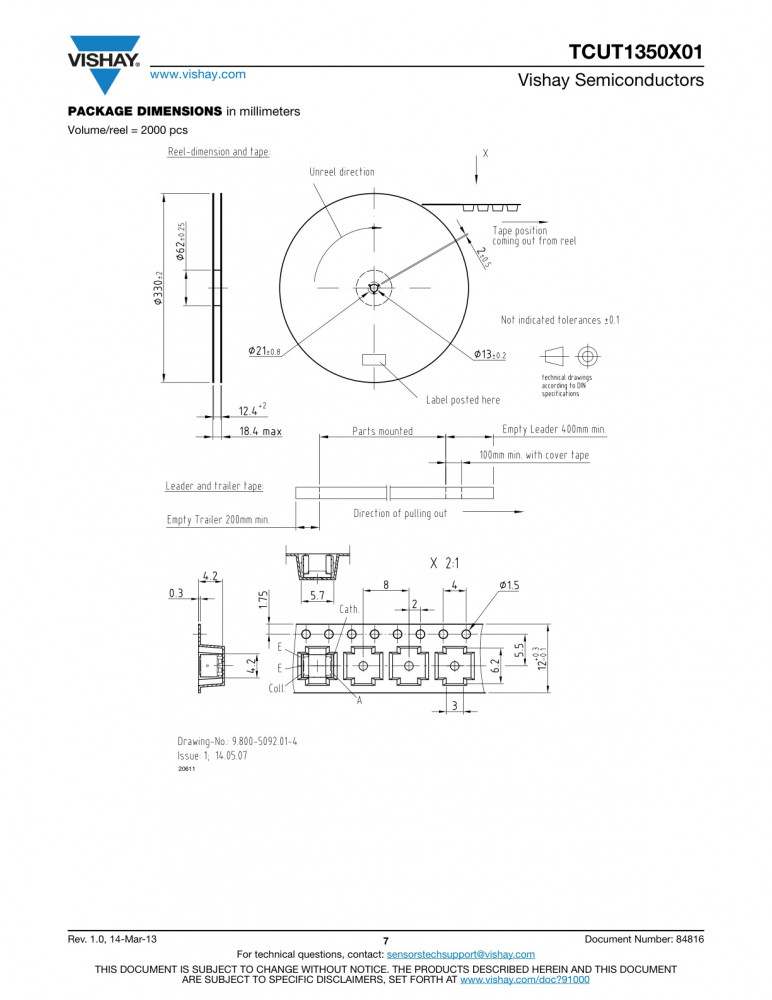 TCUT1350X01 datasheet page 7