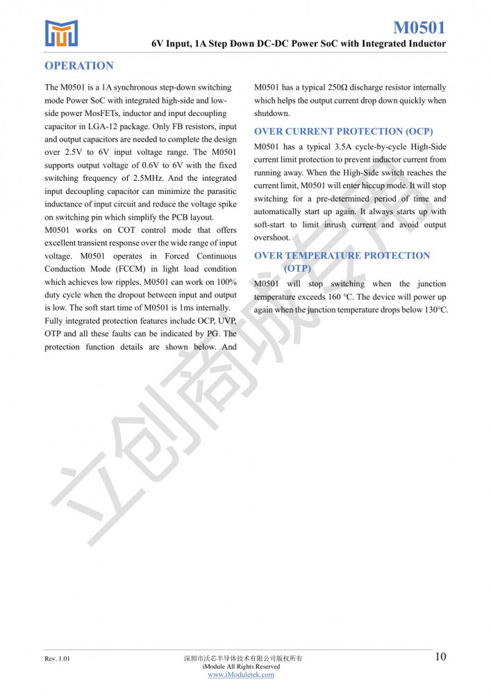 M0501DLAA datasheet page 10