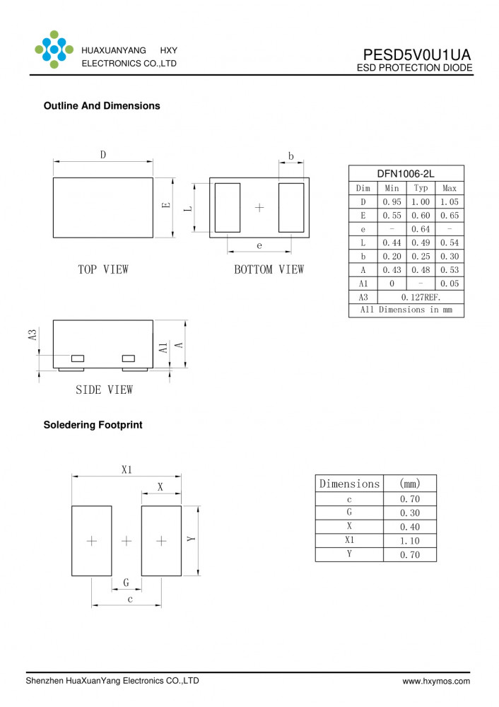 PESD5V0U1UA technical document page 4