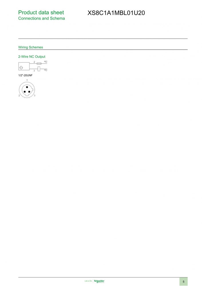 XS8C1A1MBL01U20 technical document page 5