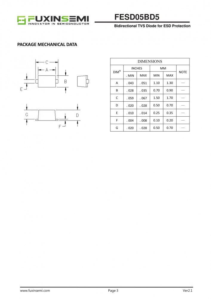 FESD05BD5 datasheet page 3