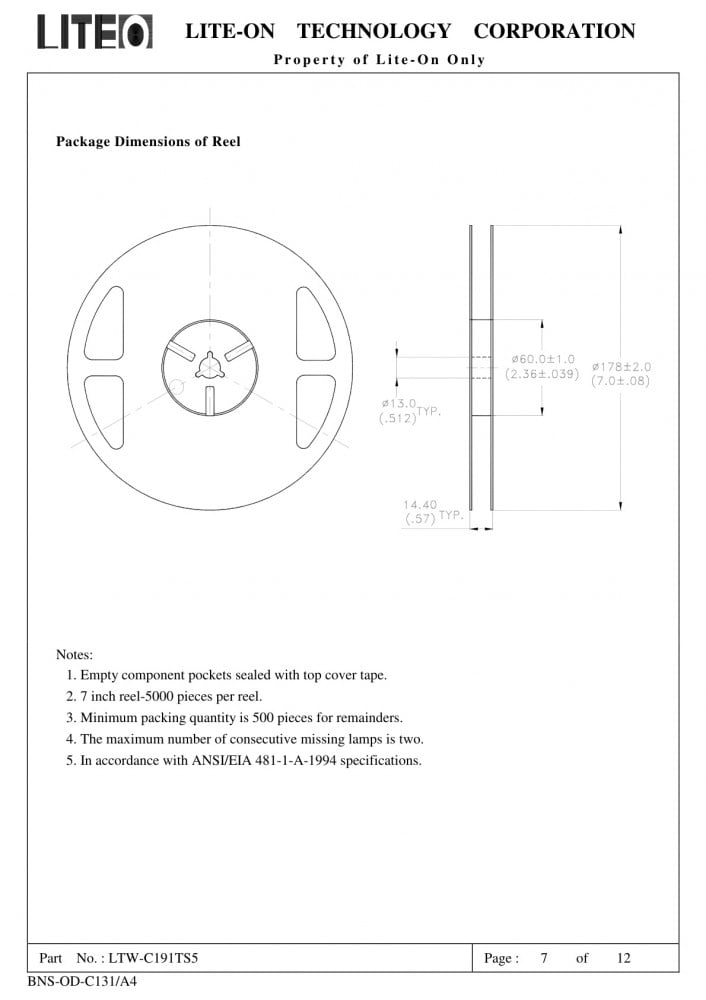 LTW-C191TS5 datasheet page 8