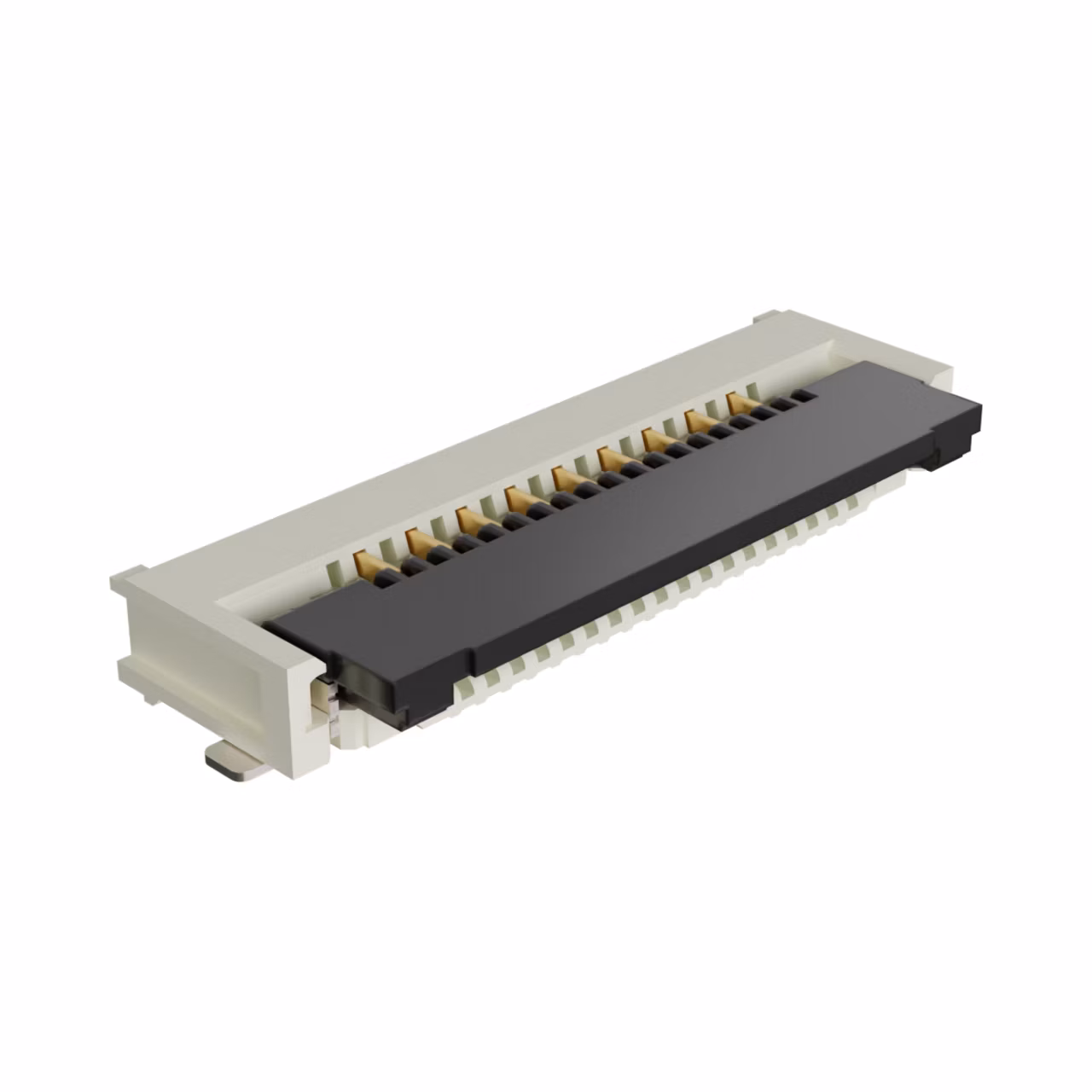 Easy-On FFC/FPC Connector, 1.00mm Pitch, FD19 Series, Right-Angle, Bottom Contact, 1.90mm Height, 9 Circuits, Gold over Nickel Plating for sale