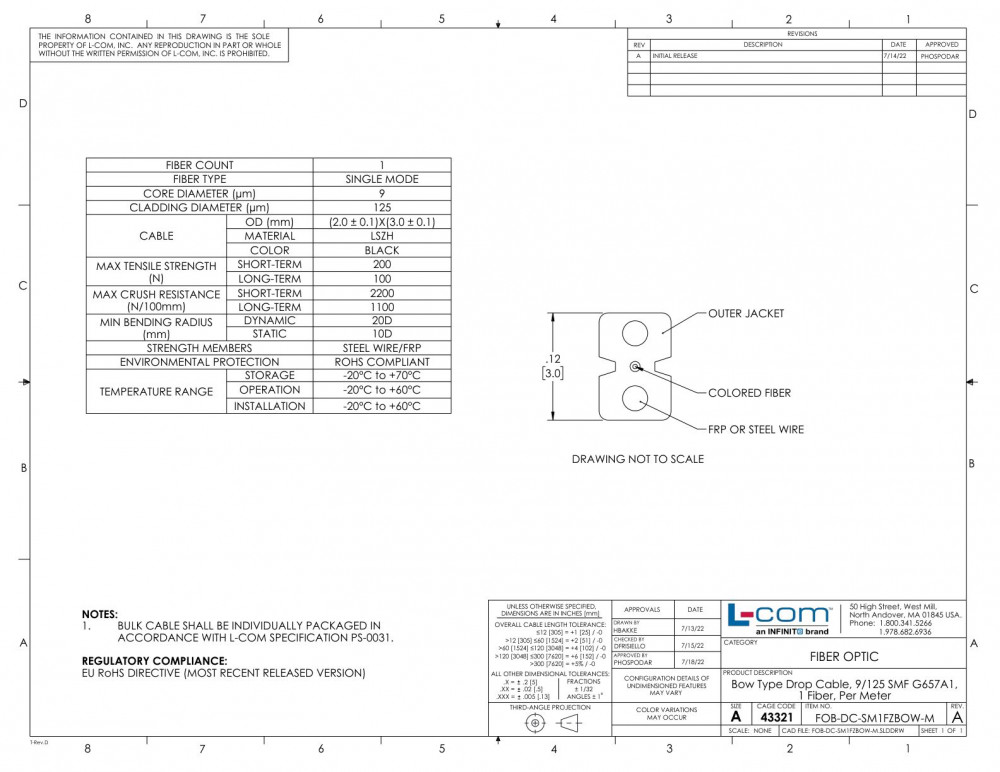 FOB-DC-SM1FZBOW-M technical drawing