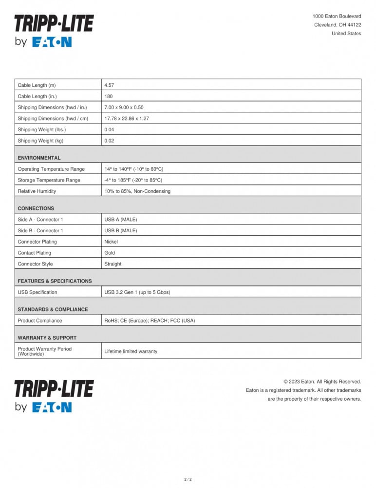 EATON U322-015 technical document page 2