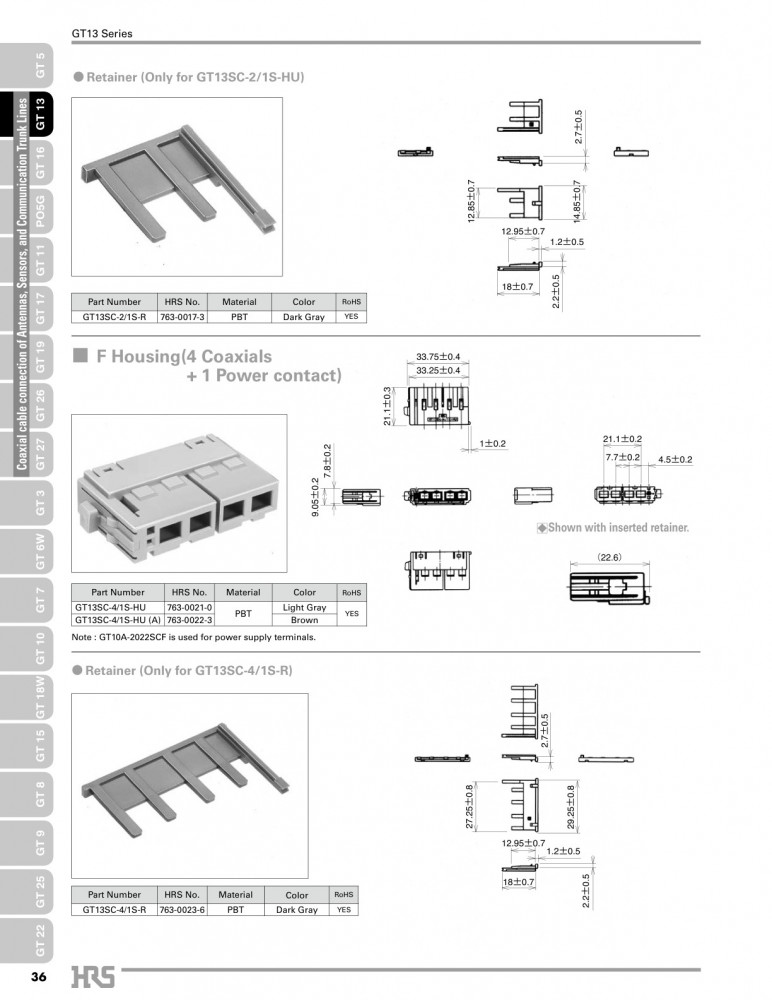 HRS GT13 series documentation page 8