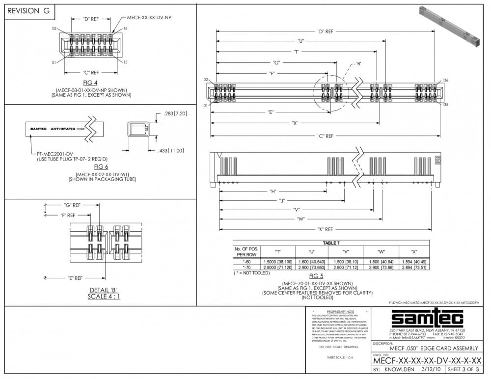 Samtec MECF drawing page 3