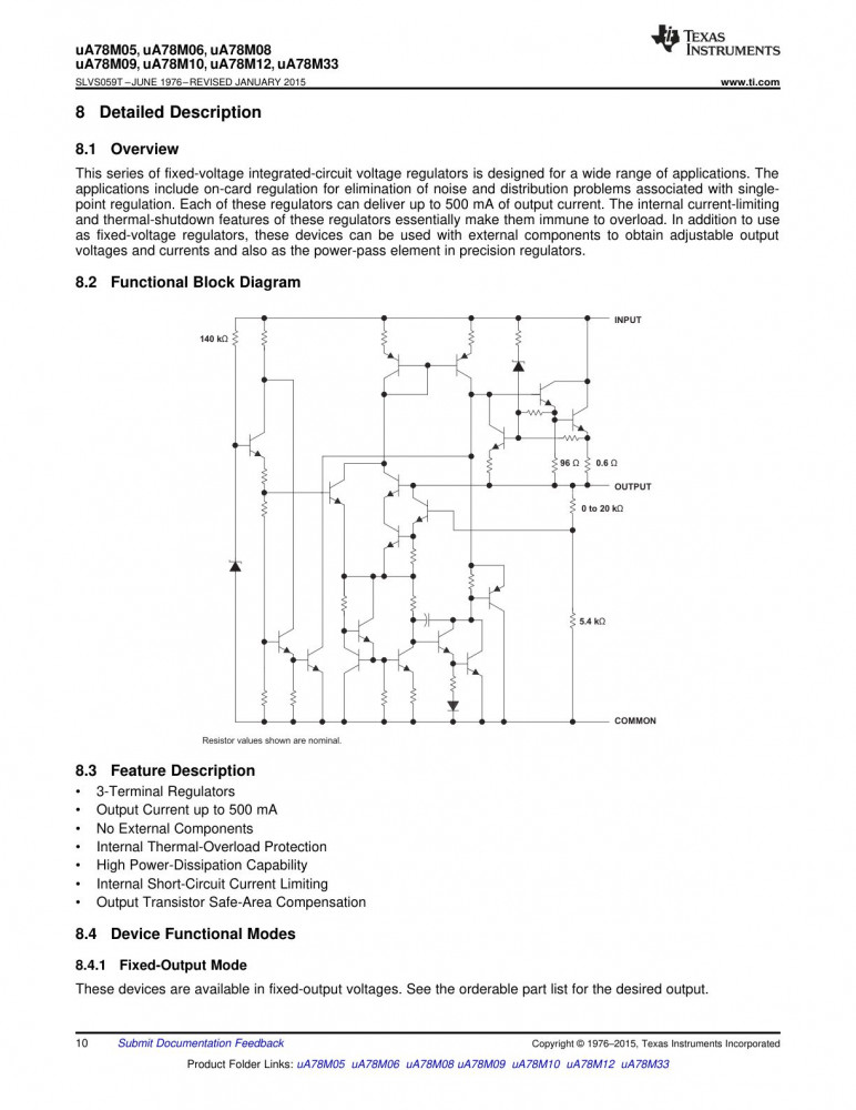 UA78M05MJG/B datasheet page 10