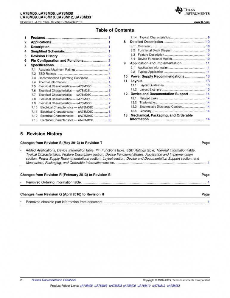UA78M05MJG/B datasheet page 2