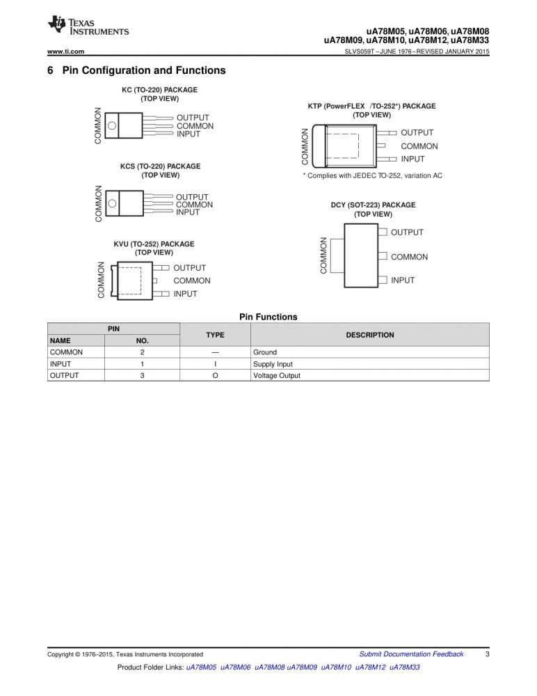 UA78M05MJG/B datasheet page 3