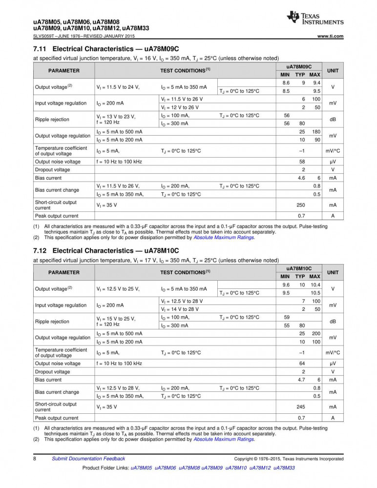 UA78M05MJG/B datasheet page 8