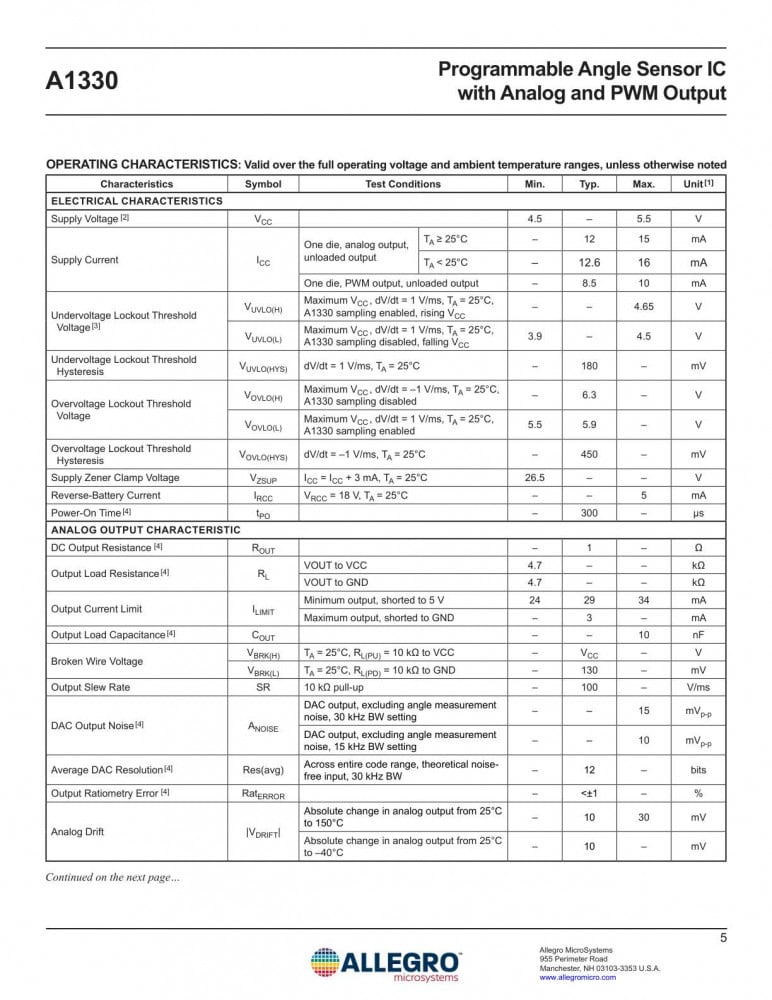 A1330 datasheet page 5