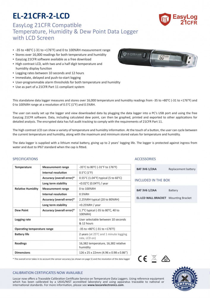 EL-21CFR-2-LCD technical document preview, page 1