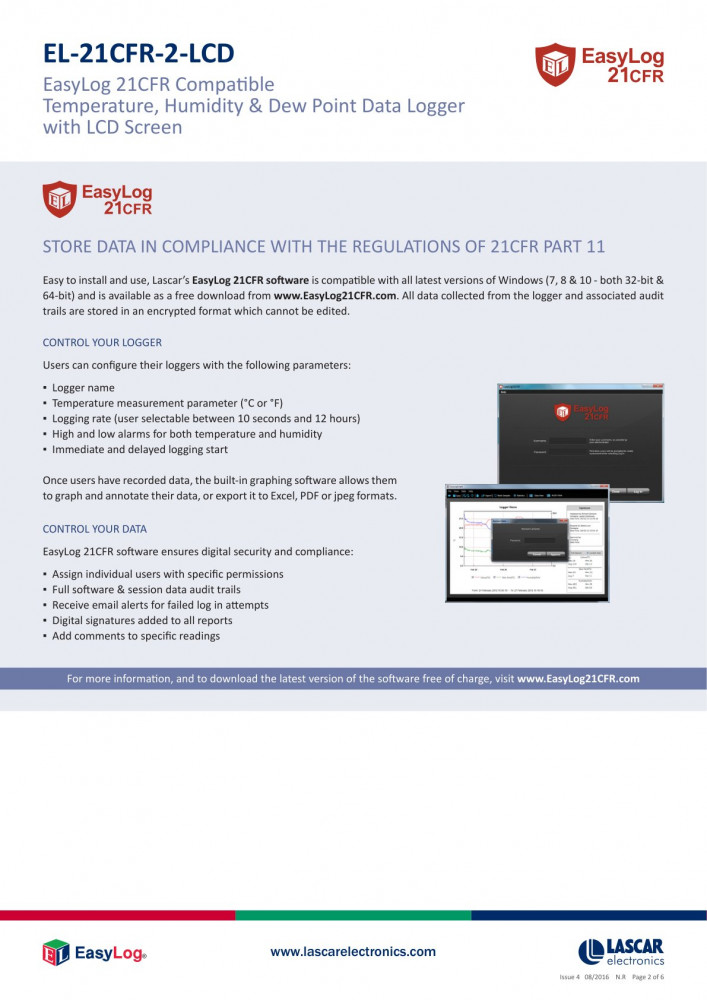 EL-21CFR-2-LCD technical document preview, page 2