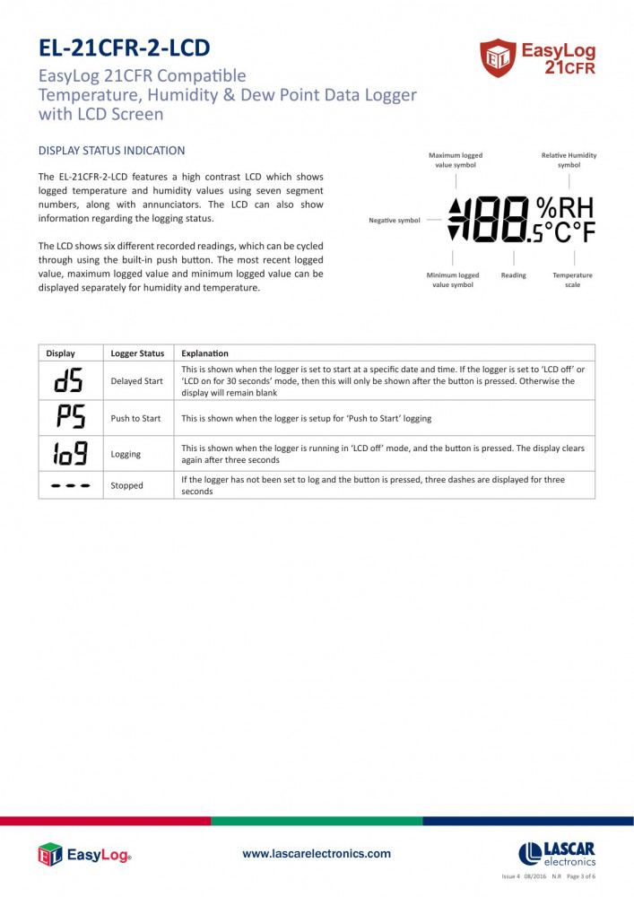 EL-21CFR-2-LCD technical document preview, page 3