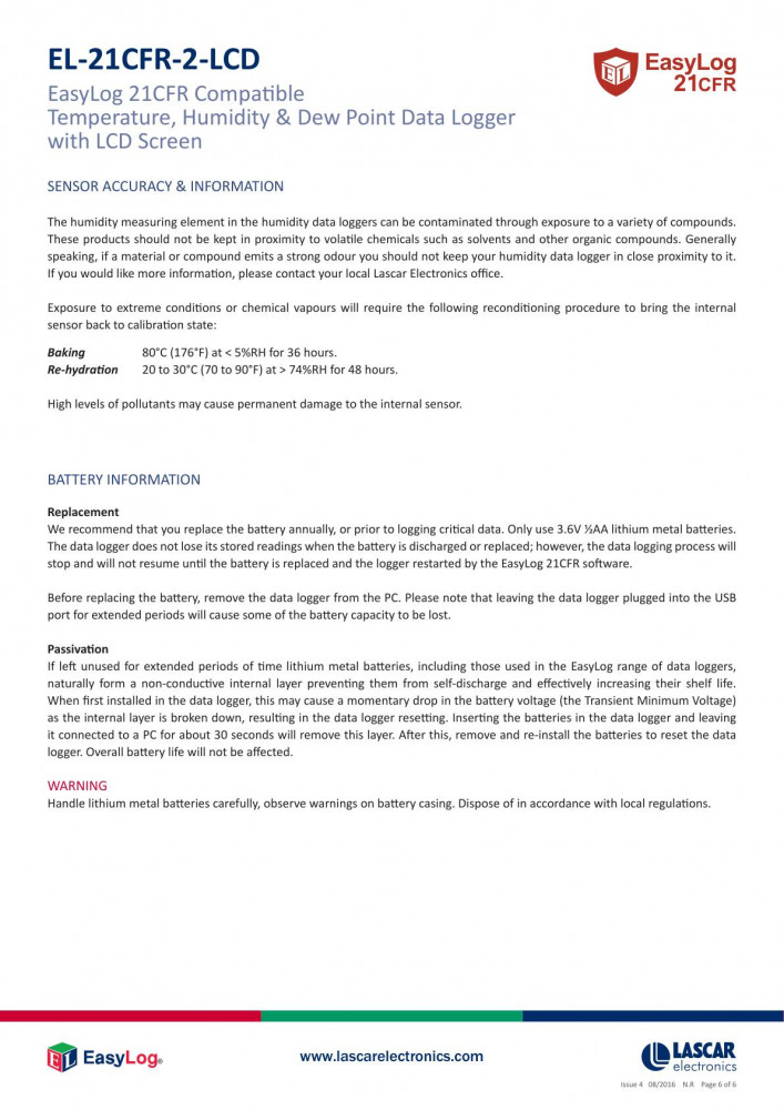 EL-21CFR-2-LCD technical document preview, page 6