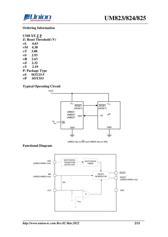 UM823MP datasheet page 2