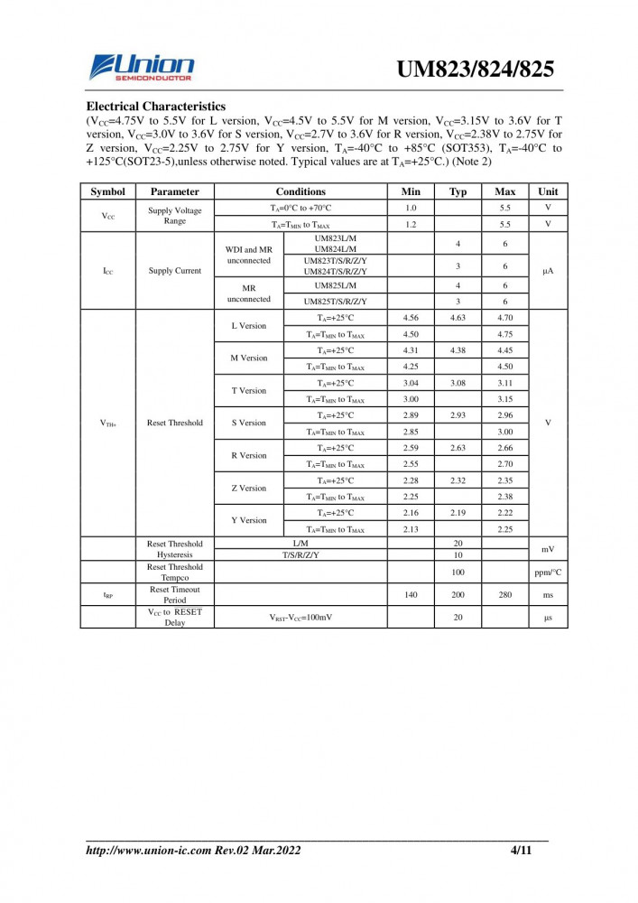 UM823MP datasheet page 4