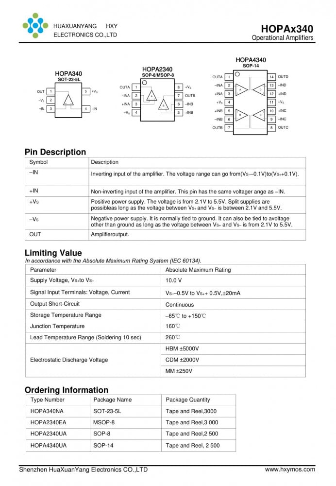 HOPA2340UA datasheet page 2
