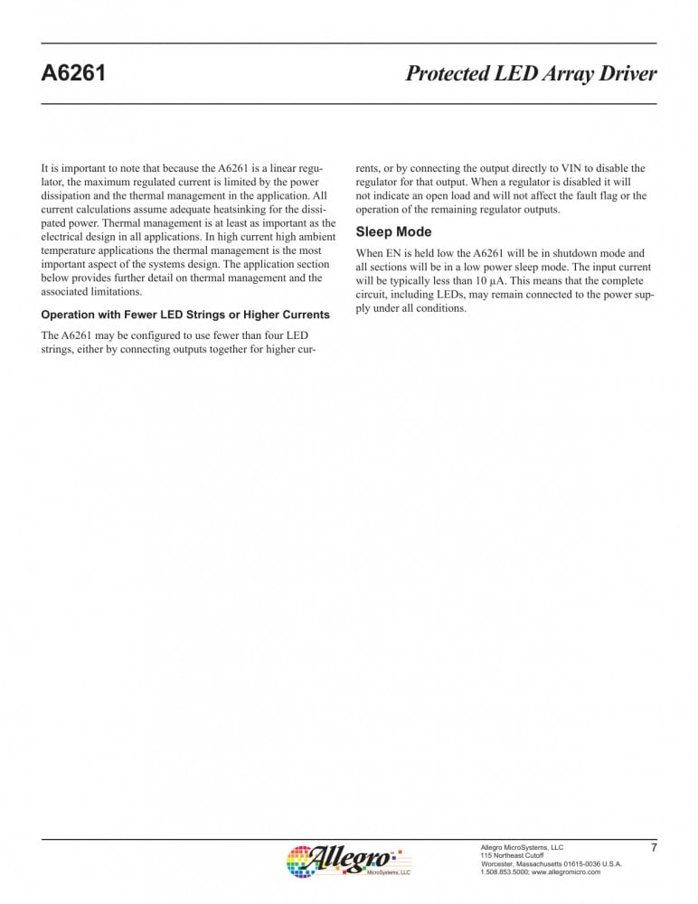A6261 datasheet page 7