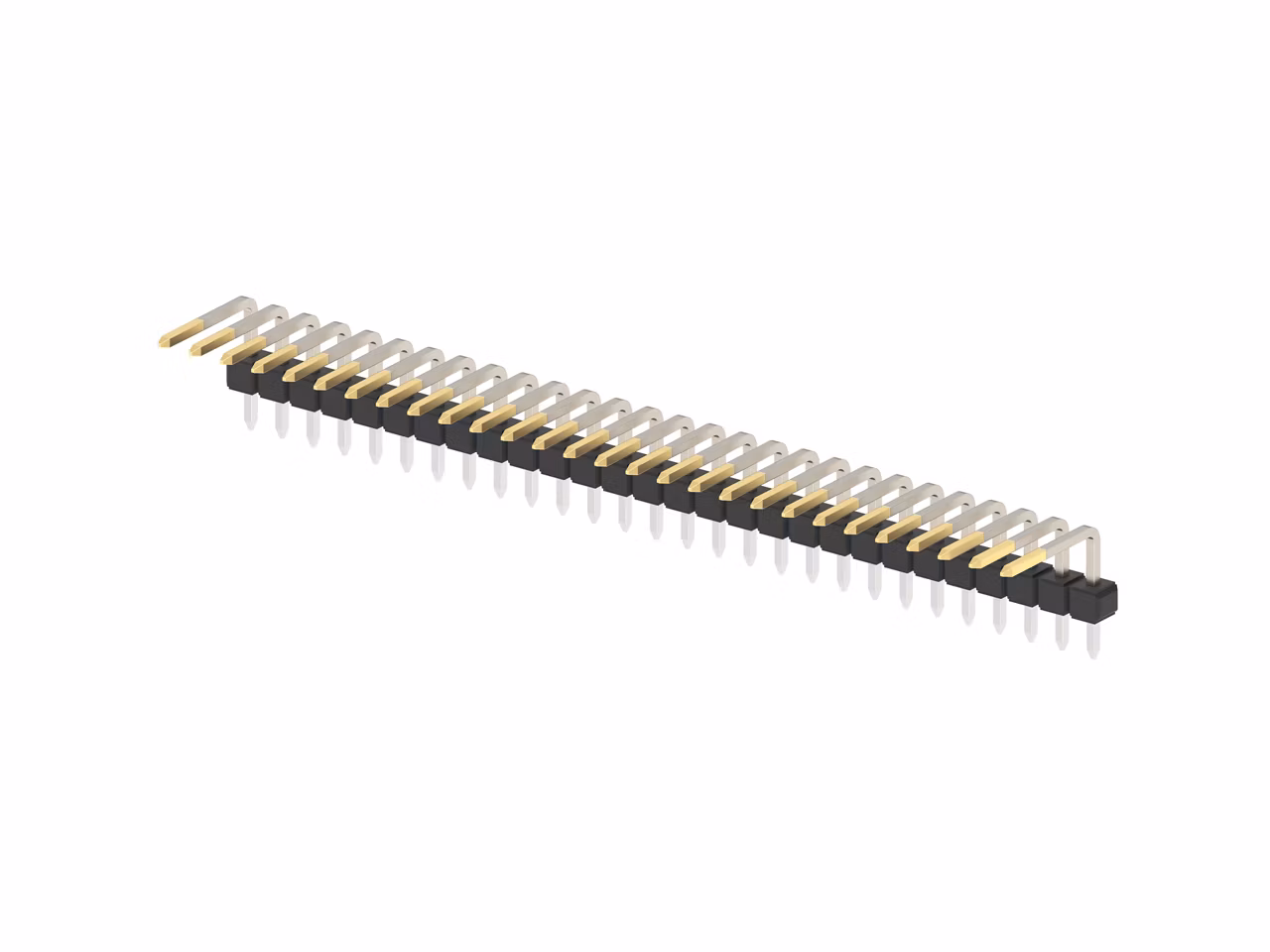 KK 254 Breakaway Header, Right-Angle, 28 Circuits, 0.38µm Gold (Au) Plating, Mating Pin Length 10.29mm, Bag for sale