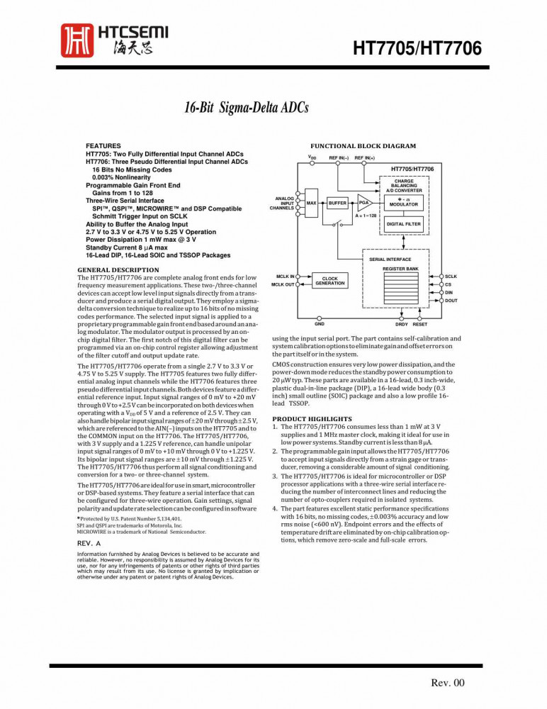 HT7705ARTZ datasheet page 1