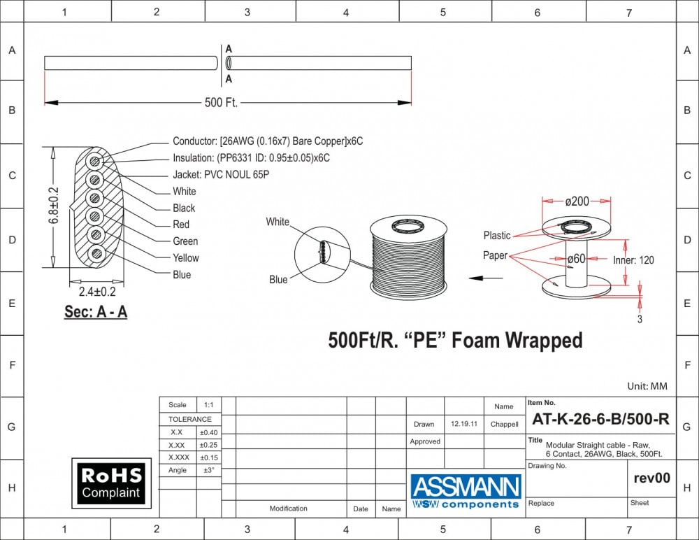 AT-K-26-6-B/500 technical drawing preview