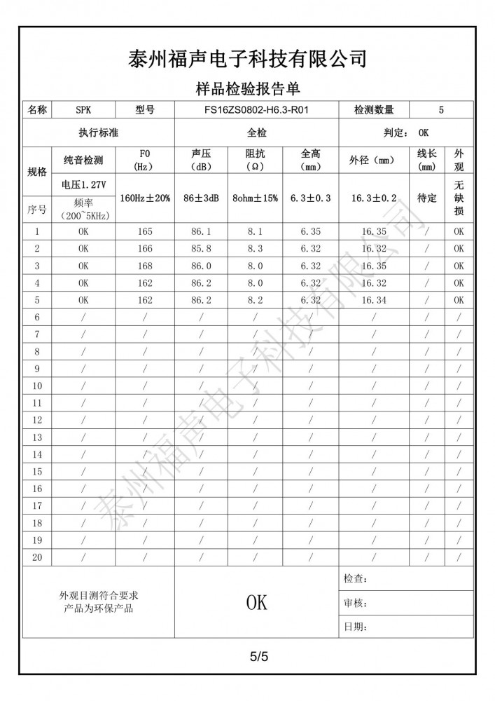 FUET FS16ZS0802-H6.3-R01 specification page 6