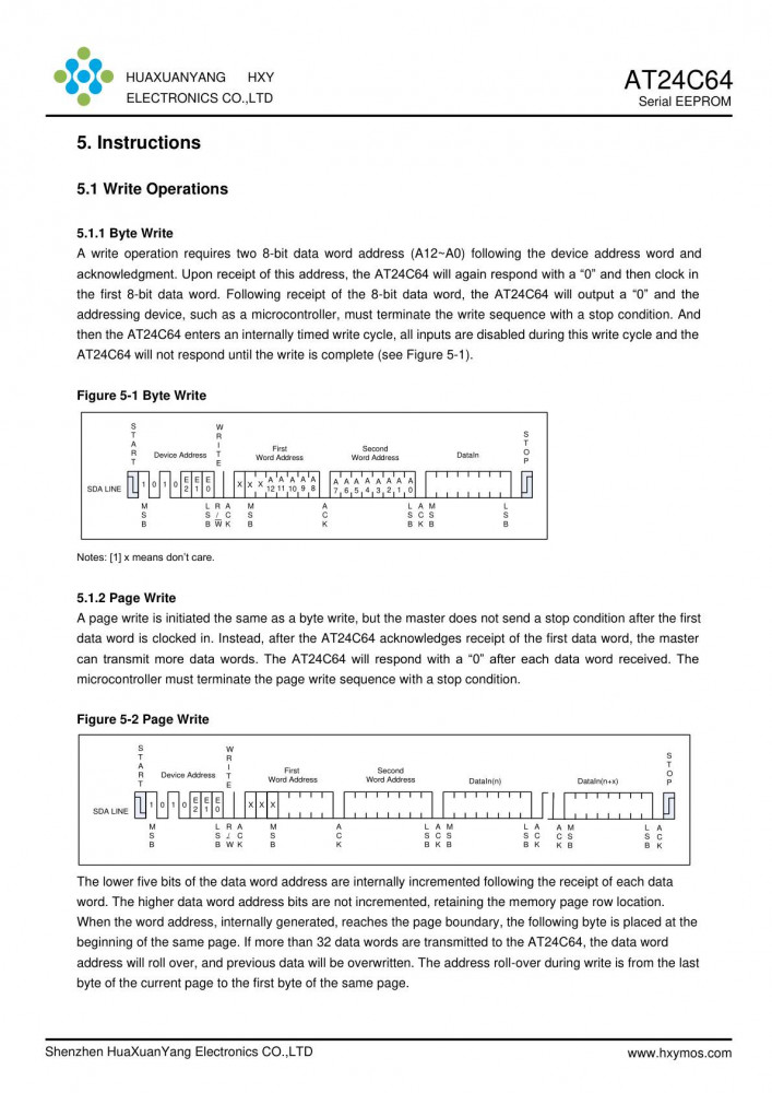 AT24C64-HXY datasheet page 10