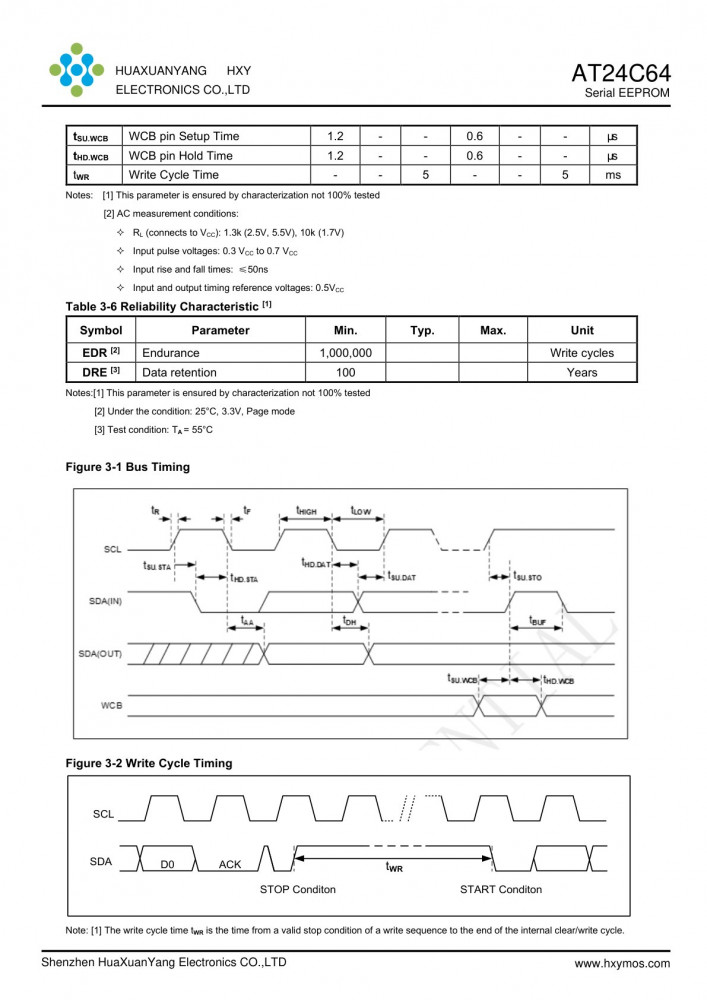 AT24C64-HXY datasheet page 6