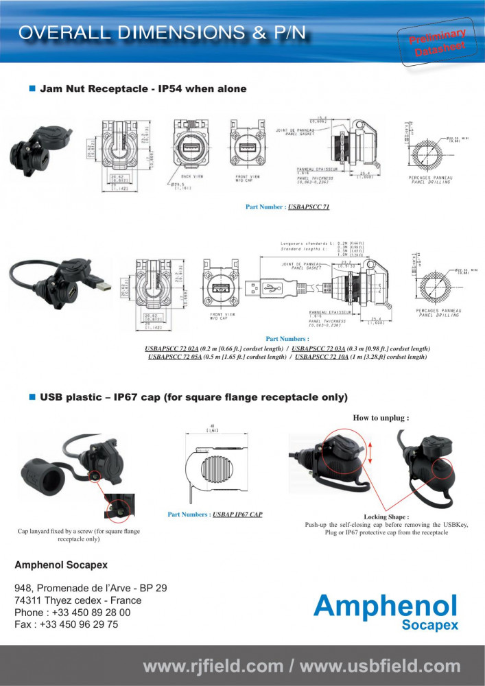 Amphenol USB-A Field documentation page 4