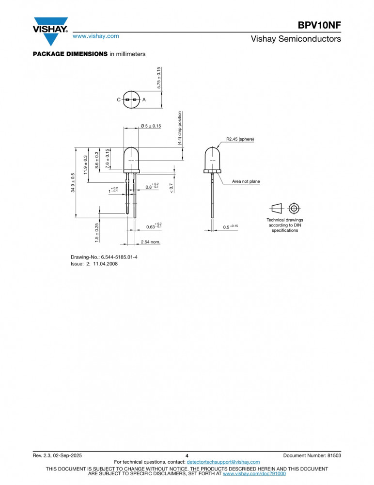 BPV10NF datasheet page 4