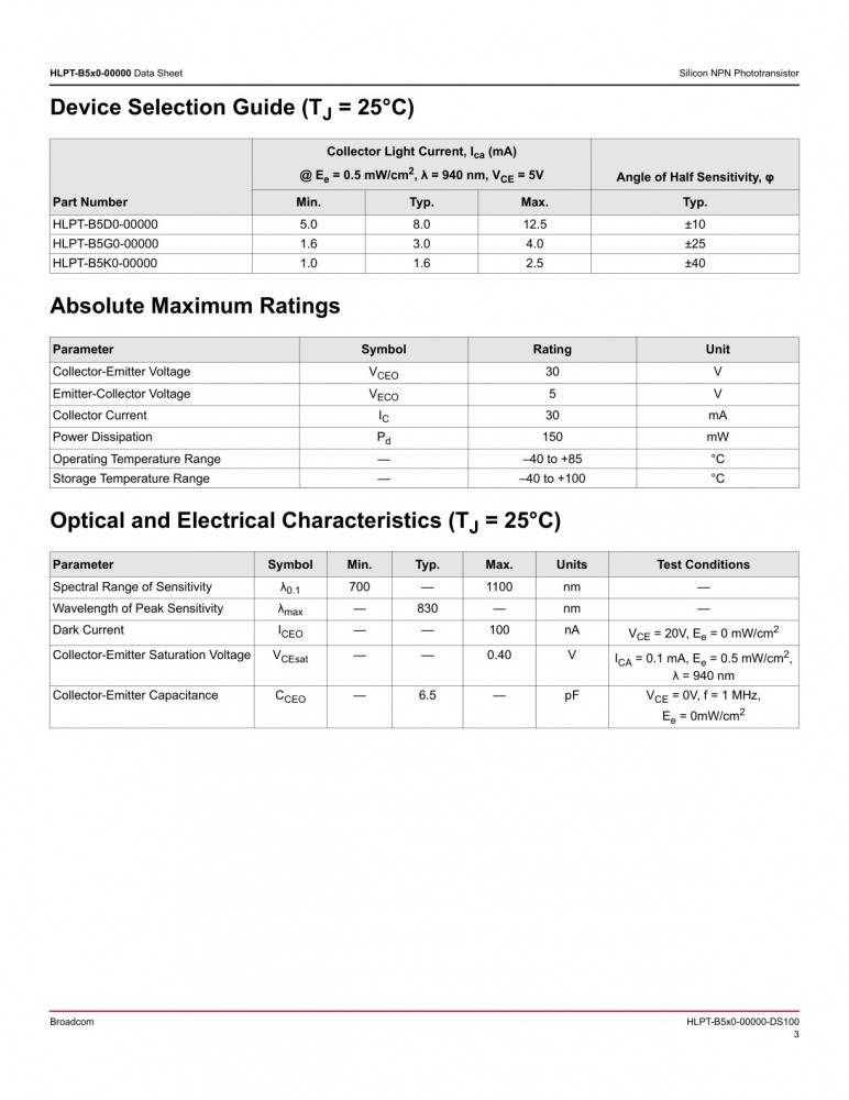 HLPT-B5K0-00000 datasheet page 3