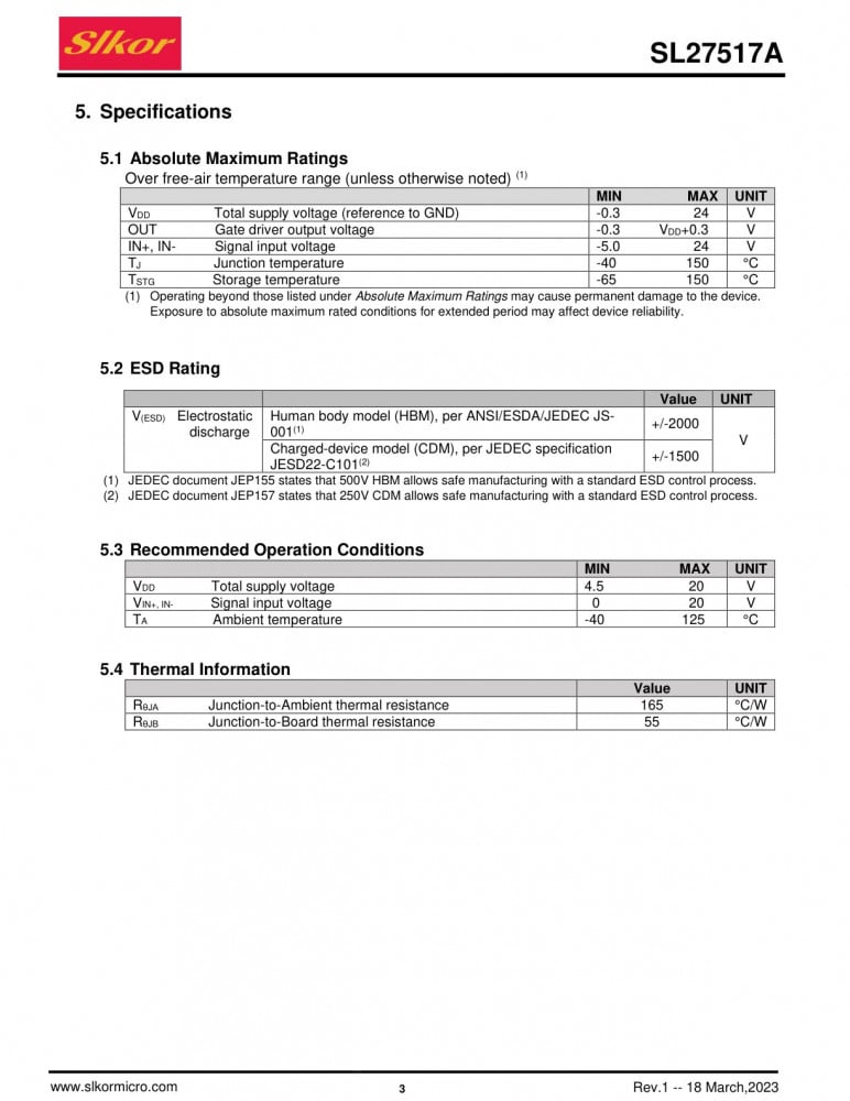 SL27517A datasheet page 3