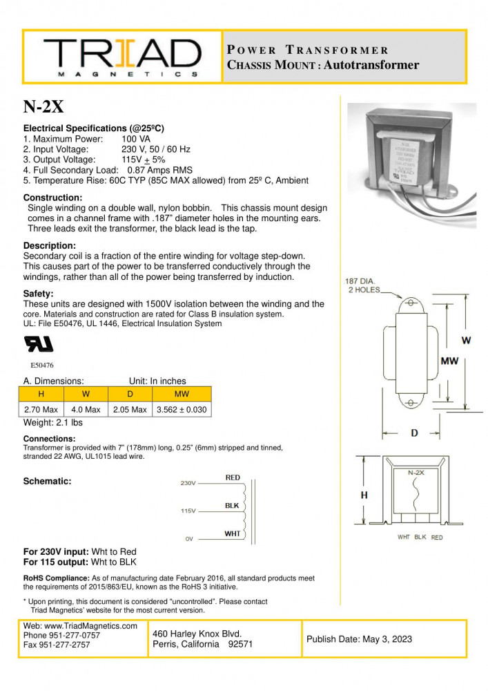 N-2X product documentation page