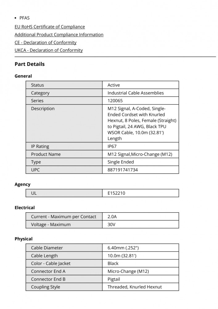 MOLEX 1200659463 technical drawing page 2