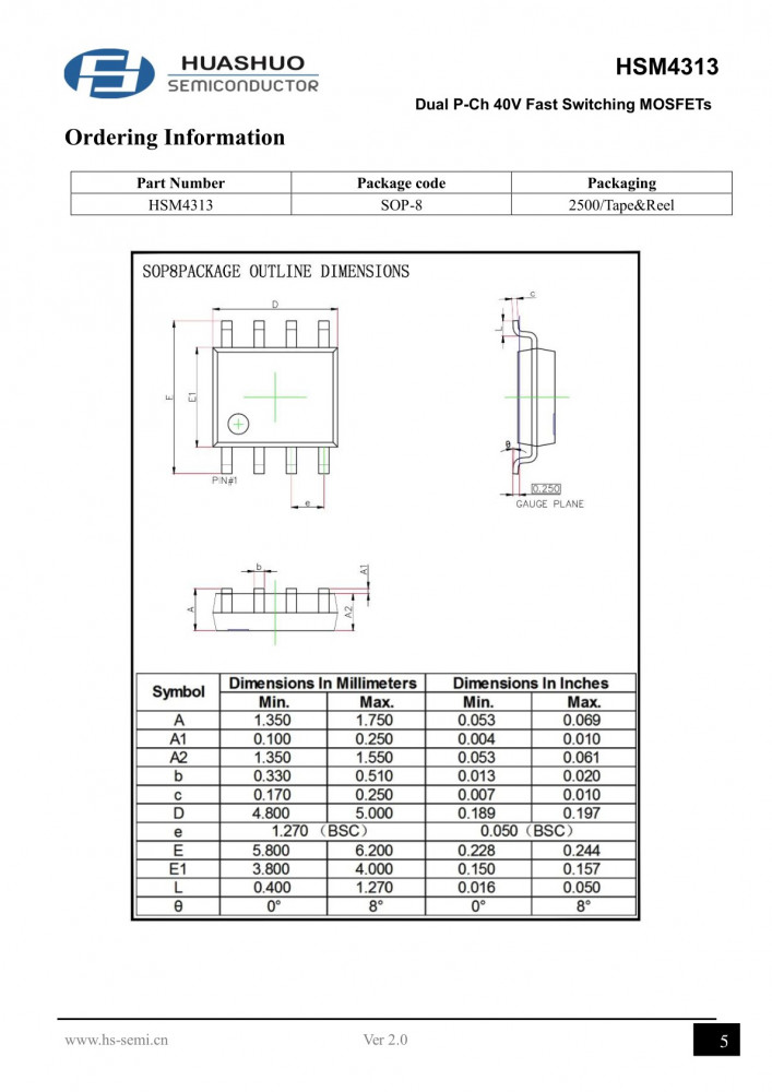 HSM4313 datasheet page 5