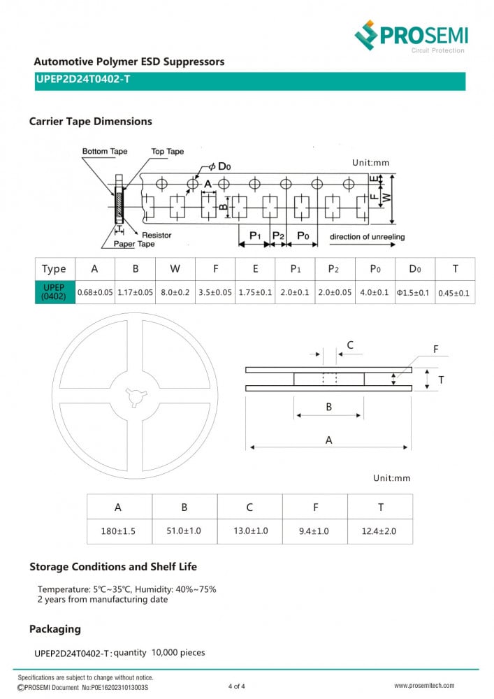 UPEP2D24T0402-T technical document page 4