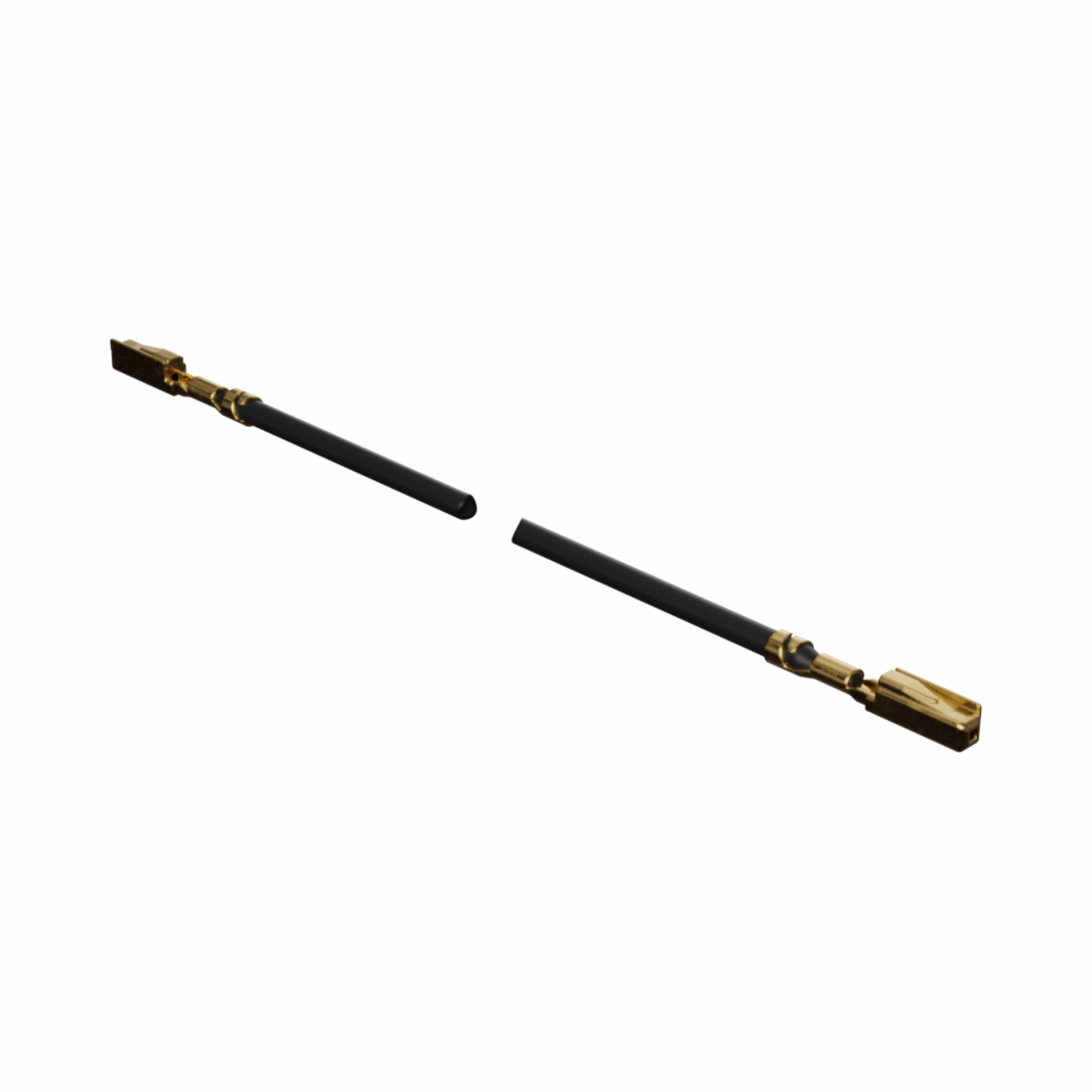 Pre-Crimped Lead MOX Female-to-MOX Female, Gold (Au) Plating, 150.00mm Length, 20 AWG, Black for sale